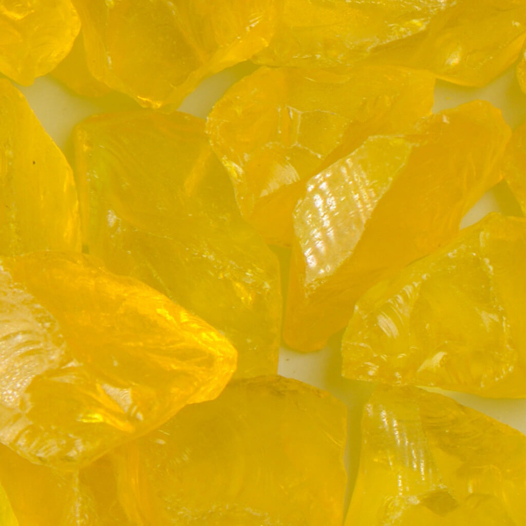 Chunky Yellow Medium Landscape Glass - American Specialty Glass
