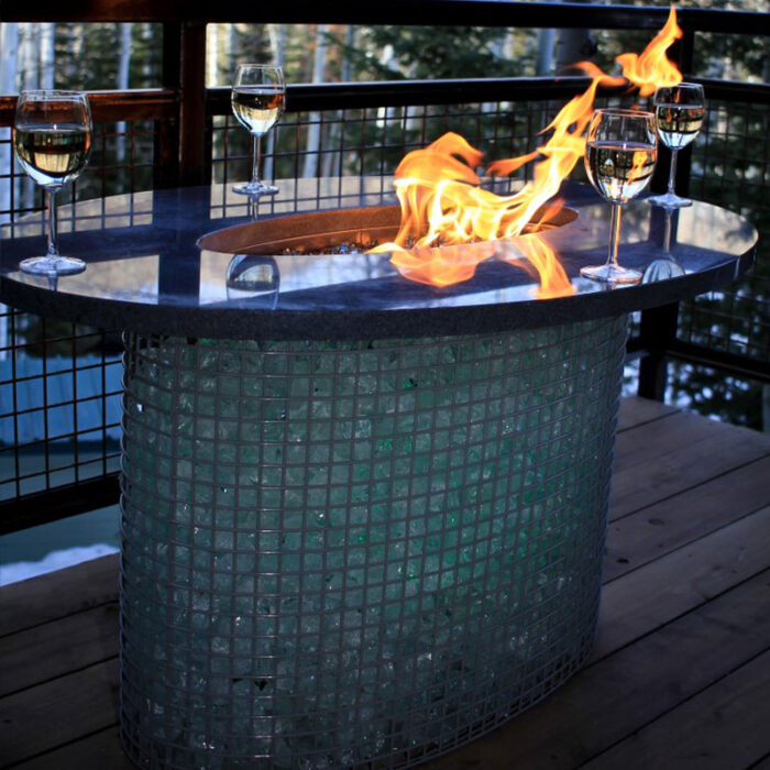 Oval Gabion Fireplace Basket - American Specialty Glass